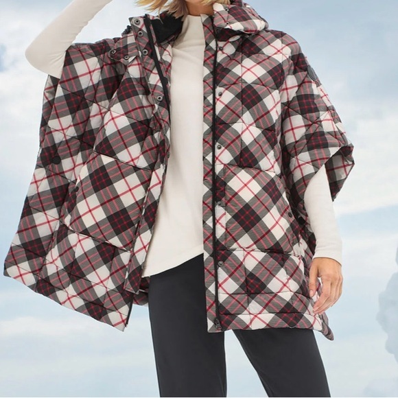 Talbots | Jackets & Coats | Hooded Quilted Poncho In Plaid | Poshmark
